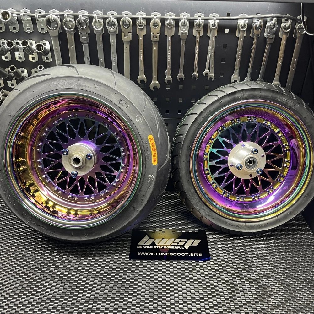 Wheels set Ruckus Gy6-150 with hubs for disk brakes Rims color Black ...